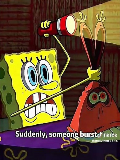 SpongeBob and Gary crying