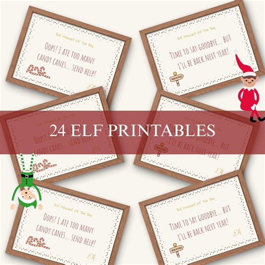 Elf Printable Note Cards | Christmas Activity, Nice List (digital Download) - Etsy