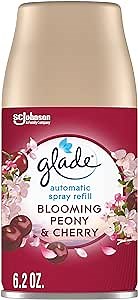 Glade Automatic Spray Refill, Air Freshener for Home and Bathroom, Blooming Peony & Cherry, 6.2 Oz
