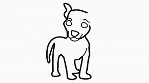 Dog Line Drawing Animation With Transparent Stock Motion Graphics SBV-310682200 - Storyblocks