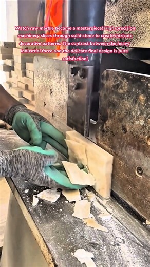 Marble Magic! ✨🪨 Carving Luxury Stone Tiles #craft #skills #tools #construction #asmr #tiles #how