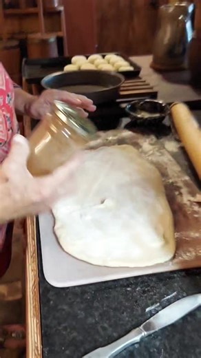 Dinner Rolls with Cinnamon Rolls from the same dough!💥💥💥 Y'all asked for the recipe, here you go. ❤️❤️ These are pretty simple, but take a little time. RECIPE 🔽🔽🔽🔽 1/4 c. warm water 2 pack. yeast or 2 tablespoons 1/4 c. sugar and butter 1 c. scalded milk 1 tablespoon salt 1 c. mashed potatoes 1 beaten egg 4-5 c. flour Softened butter to cover dough Cinnamon roll filling: 1/4 c. sugar 1 teas. cinnamon 1/3 c. raisins Bake at *350 for about 20 minutes. It depends on your oven and how much th