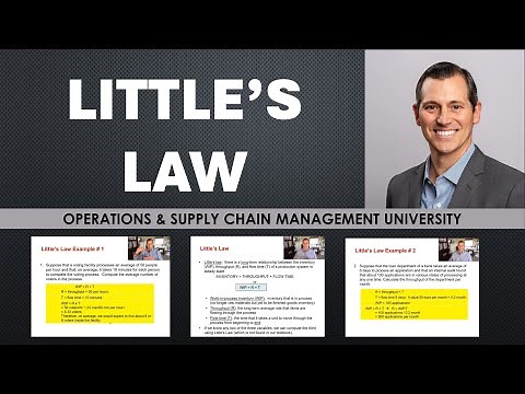 Littles Law (how to calculate throughput & flow time)