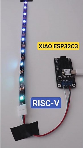 Arduino Sketch for NeoPixels on XIAO ESP32C3 RISC-V MCU with WiFi #shorts