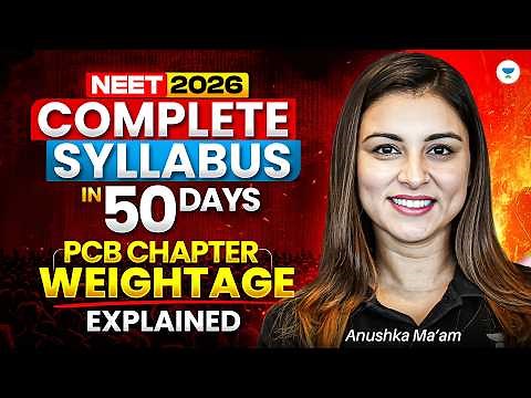 NEET 2026 Revision Strategy | High Weightage Chapters + Smart Study Plan (Physics,Chemistry,Biology)