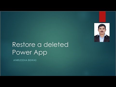 Restore a Deleted Power App