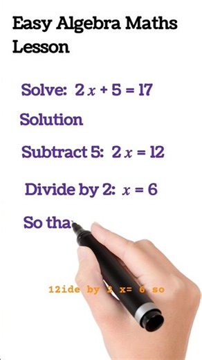 Easy Algebra Maths Lesson for Beginners #maths #mathtricks