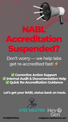Achieve NABL Accreditation with confidence ✅ From QMS preparation to final audit — AtoZ Solutionom simplifies the process for your in-house lab.  Let’s make your lab NABL-ready today! #NABL #QualityStandards #Manufacturing #Compliance #AtoZSolutionom | AtoZ-Solution | Facebook