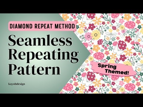 How To Do Seamless Repeating Pattern in Canva (Diamond Repeat Method) || kayohdesign
