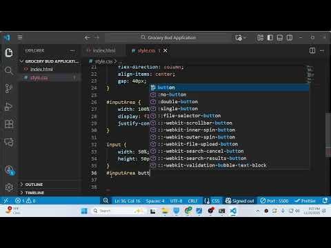Grocery Bud Application
