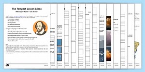 Shakespeare's The Tempest Lesson Plan Ideas and Resources