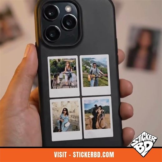 Customize Your Phone with Micro Polaroid Stickers 📸 | Personal Photo Stickers BD