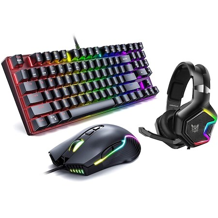 Kit Gaming ROPLAYER 3 in 1 Onikuma Mouse CW905, Tastatura Mecanica G26, Casti K10 PRO - eMAG.ro