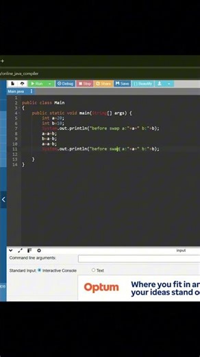Swap without temp Tricky question in Interview || #swap #trick #interview #java #coding #tamil