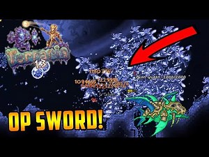 OVERPOWERED MODDED SWORD! TERRARIA OP SWORD - 1 HIT BOSSES!