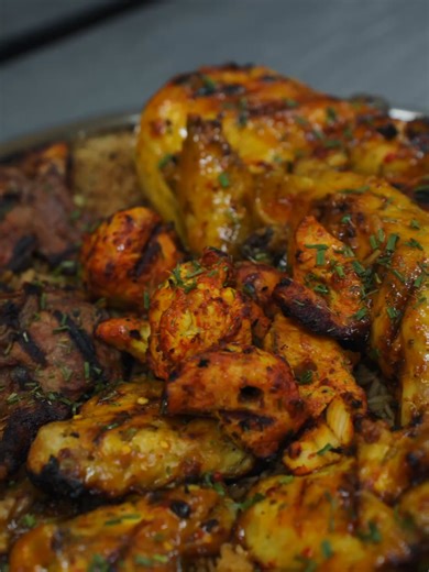 Delicious Thali Platter with Lamb Chops and Kebabs