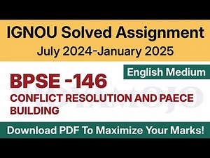 IGNOU BPSE 146 Solved Assignment 2024-25 English Medium PDF Download | BPSE 146 Assignment 2024-2025