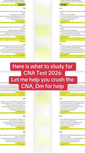 Here is what to study for CNA Test 2026 Let me help you crush the CNA, Dm for help #nurse #nurselife #nursingstudent #nursingschool #nursingjourney