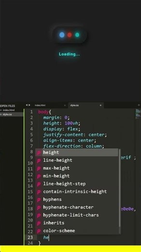 Dark Neumorphic Neon Loader Animation | Modern CSS Glowing Loading Effect
