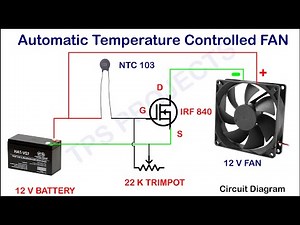 Make an Automatic Temperature Control Sensor using NTC | Simple Electronic Project | IRF840 MOSFET