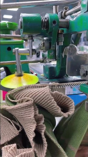 Joining pieces on the linking machine #factory #knitwear