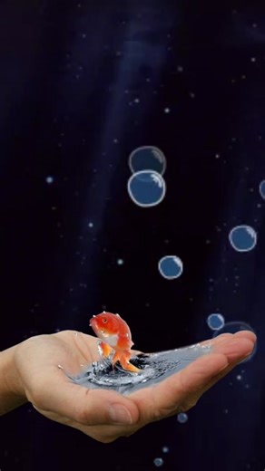 Goldfish Swimming Gracefully in Underwater Scene