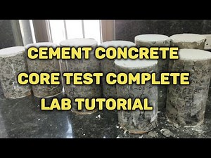 Cement Concrete Core Test Complete Practical with Excel Calculation sheet