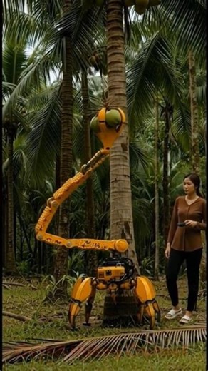 This robotic arm makes coconut harvesting effortless. #futurefarming