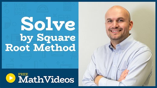 Master solving a quadratic equation using the square root method