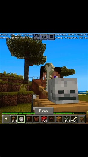 Minecraft tutorial tick tok hack//Steve and skeleton tutorial🤯#minecraft #shorts #trend #oldvideo