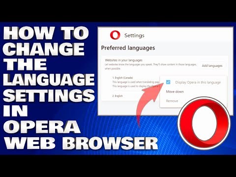 How To Change The Language Settings in Opera Web Browser [Guide]