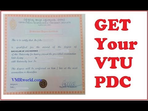 How to get VTU Provisional Degree Certificate (PDC) Online & Offline 2020