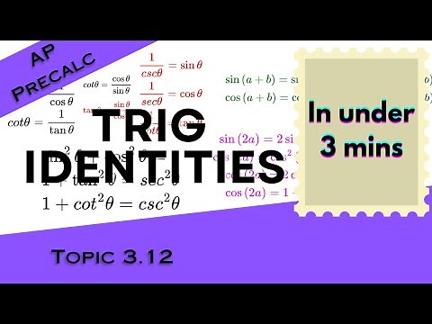Trigonometric Identities in Under 3 mins (AP Precalculus Unit 3 Topic 3.12)