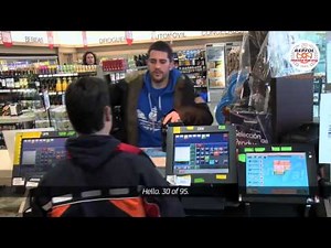 Marc Márquez and Dani Pedrosa, working in a Repsol service station (hidden camera)