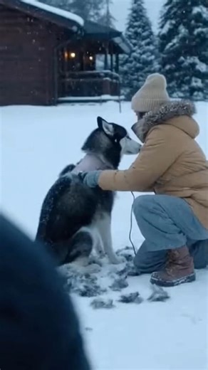 Saving a Shaved Husky from the Cold: A Dramatic Rescue ❄️🐕 #animalsrescuer #huskyrescue #dog