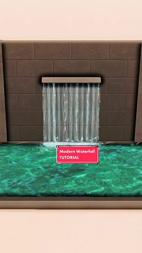 How to Build a Modern Pool Waterfall in The Sims 4 - No Mods and No CC