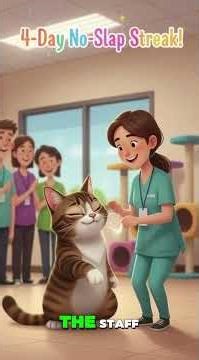 This Shelter Cat Slaps EVERYONE He Meets? 😱 Why Are People Lining Up to Adopt Him? #catlife