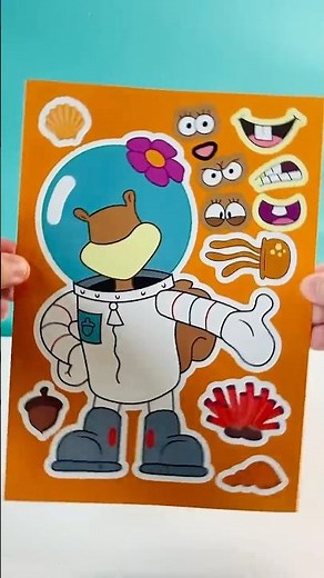 SpongeBob SquarePants DIY Make a Face Stickers #spongebobsquarepants