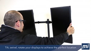 mount-it! 17 in. to 32 in. Screen Size Full Motion Dual Monitor Desk Mount MI-2752