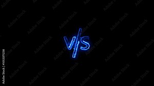 Vs text fire Animation, versus match Animation. VS versus bars neon animated.VS versus bars neon animated versus vs bars neon . glowing VS frames with lightning.