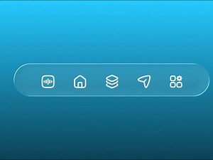 Animated Glass Navigation Bar Design...