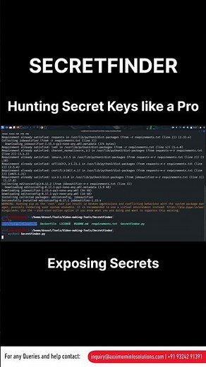 SECRETFINDER Hunting Secret Keys Like a Pro #kalilinux #ethicalhacking