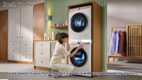 Washer Dryer Stacking Kit, Universal Stacking kit for Washer and Dryer, 29" 28" 27" 26" 25" 24" inch Adjustable Stackable Washing Machine Kit with Ratchet Strap