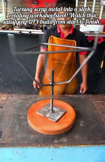 Amazing DIY Rotating Metal Stool Made From Scratch