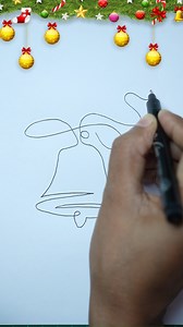 One Line Christmas Bell Drawing 🔔✨ #OneLineDrawing #ChristmasArt #EasyDrawing #HolidayCrafts #ArtShorts #FestiveVibes | Million Ideas of Crafts