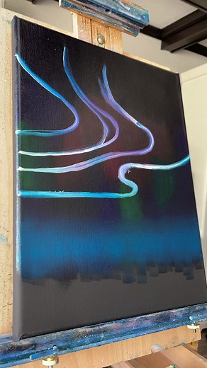 635K views · 61K reactions | Print release is going to be pushed back a week. I’m thinking the weekend of the 9th. We are going on a little vacation next week, so I won’t be online much. Hope you all have a beautiful day ❤️#colorfulart #northernlights #auroraborealis #oilpainting #forestpainting #landscapeart #timelapseart #timelapse #creativeprocess #processvideo #processart | Rivka Wilkins Art | Facebook