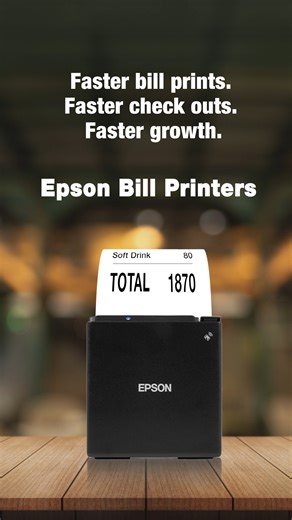 Give your business the speed it truly deserves with Epson Bill Printers. Faster bill prints result in faster check-outs, resulting in 100% customer satisfaction. Learn More: https://bit.ly/3OoyvP8 #Epson #EpsonIndia #EpsonBillPrinters #POS | Epson