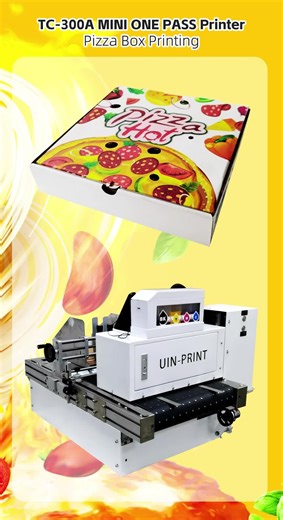 How to customize your own brand logo pattern on a pizza box? #Onepassprinterprinting #pizzaboxprinting #pizzapacking