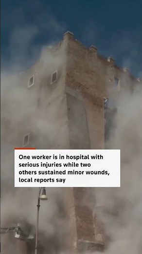 Medieval tower partially collapses in Rome