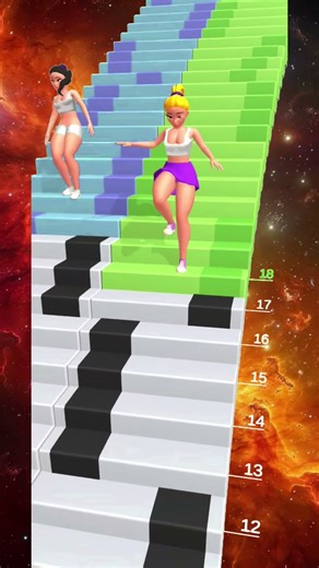 Mega Parkour Girl Run - Hard Level!#gameplay #youtubeshorts #music #viralshort